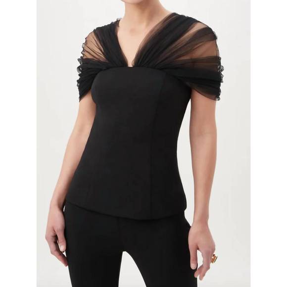 Trina Turk | Tops | New Trina Turk Yuma Top In Black | Poshmark